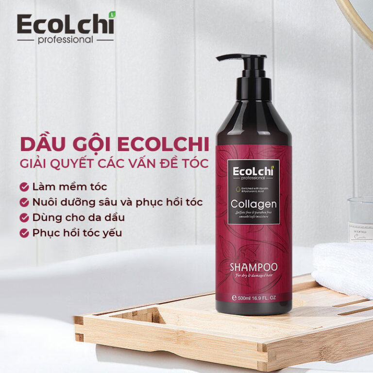 Review Dầu gội xả Collagen Ecolchi có tốt không? - Mỹ phẩm tóc chính hãng